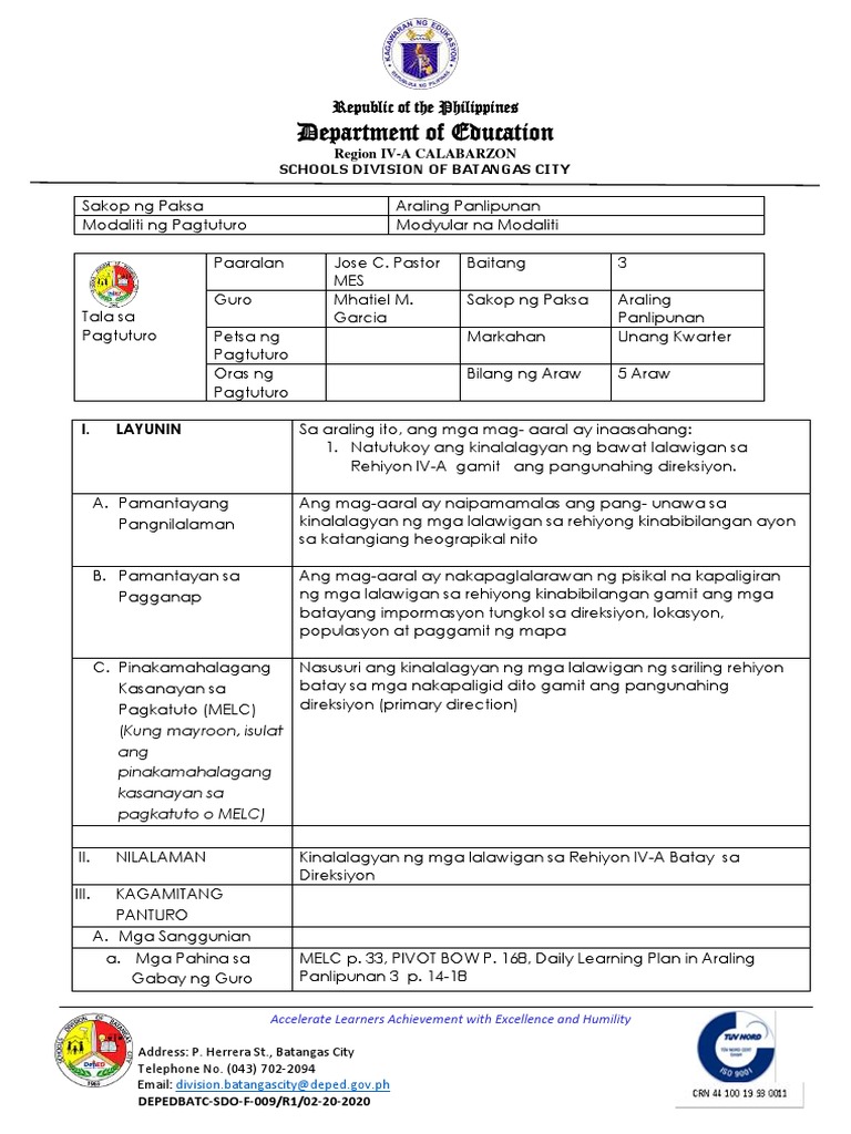 Ap3 Q1 Melc2 M | PDF