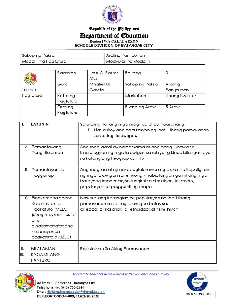 Ap3 Q1 Melc3 M | PDF