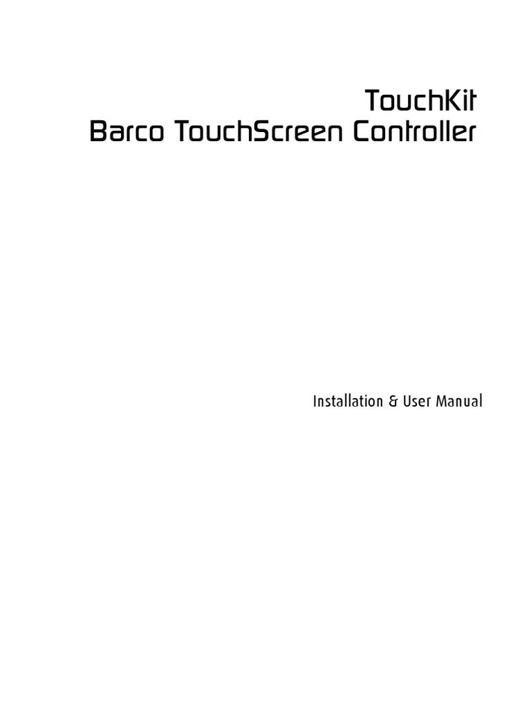 B4100456 01 UserGuide | PDF | Touchscreen | Cursor (User Interface)