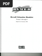 Brief Visuospatial Memory Test-Revised (BVMT) Scoring | PDF | Standard ...