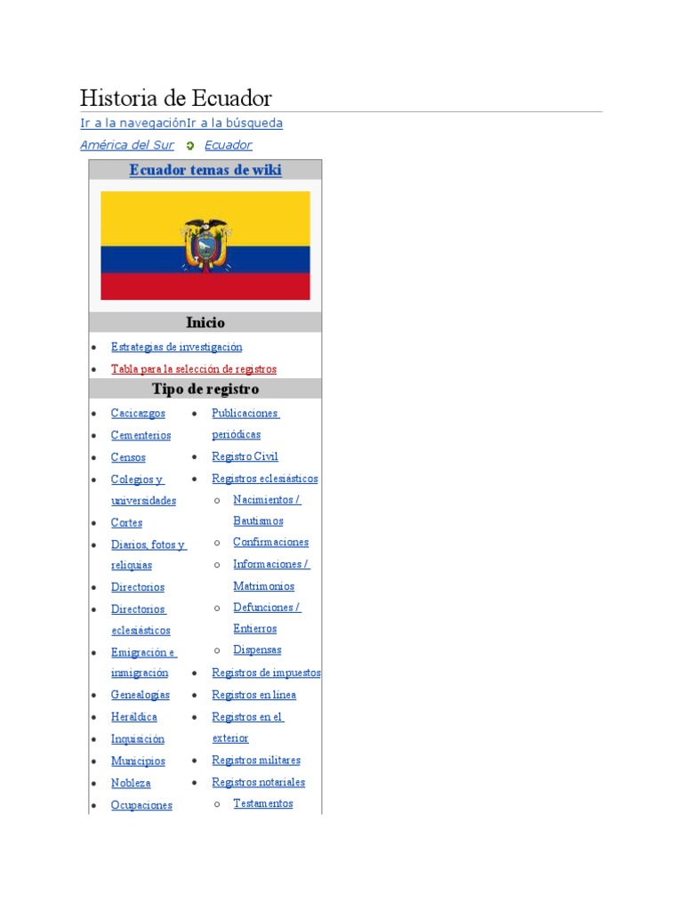 History of Ecuador | PDF | Ecuador | Colombia