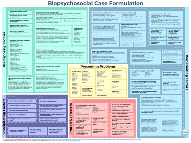 Biopsychosocial Case Formulation Cheatsheet - No Links | PDF ...