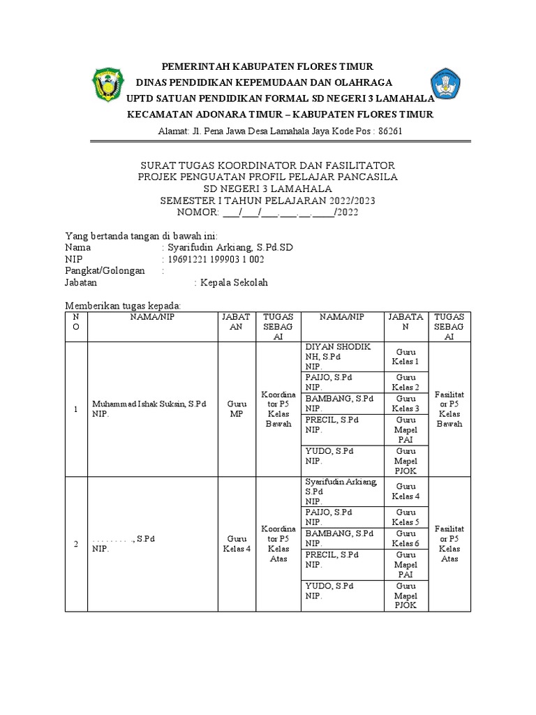 SURAT TUGAS p5 | PDF