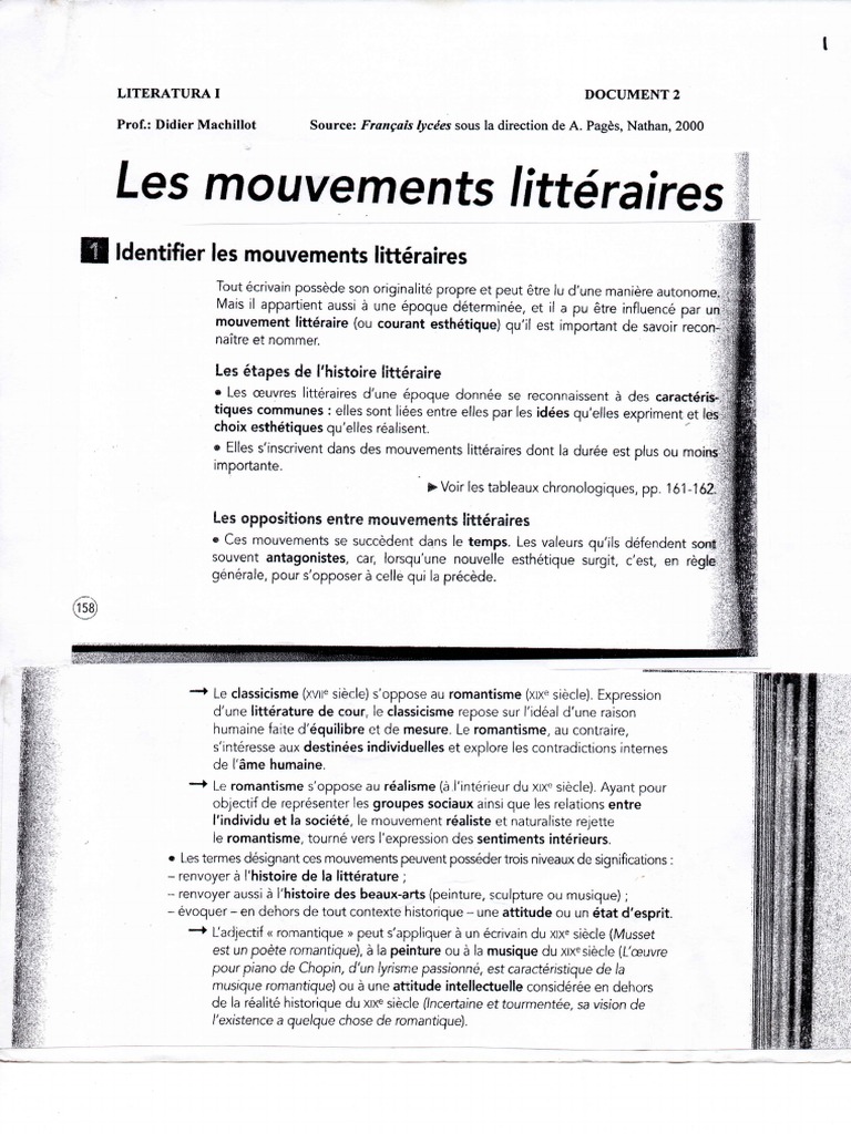 Mouvements Litteraires | PDF