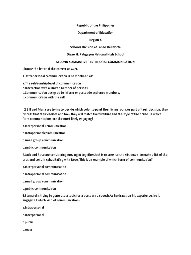 ORAL COMMUNICATION | PDF | Communication | Human Voice