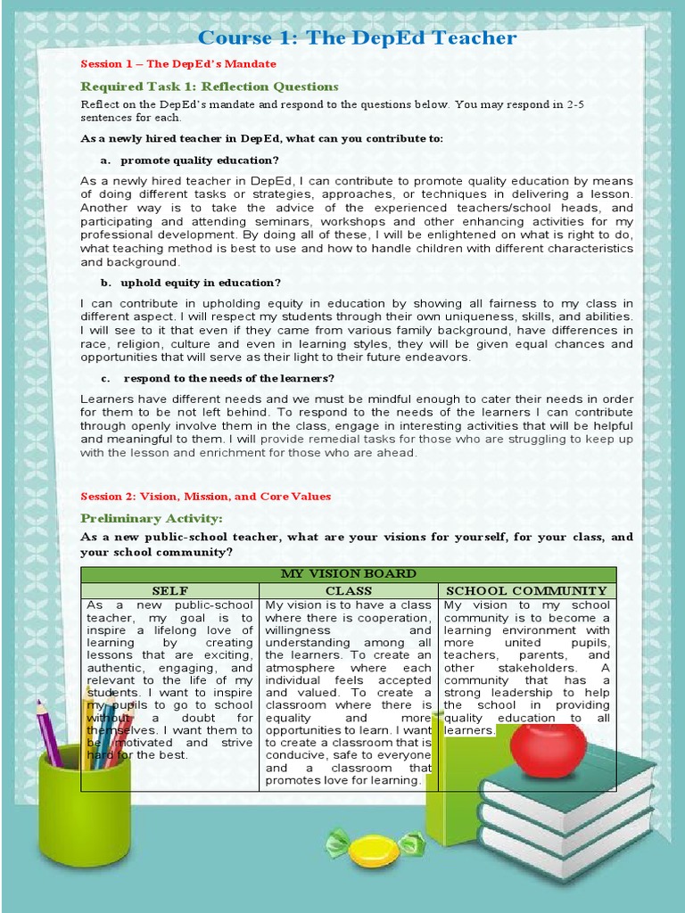 IPBT Course 1 | PDF | Teachers | Learning