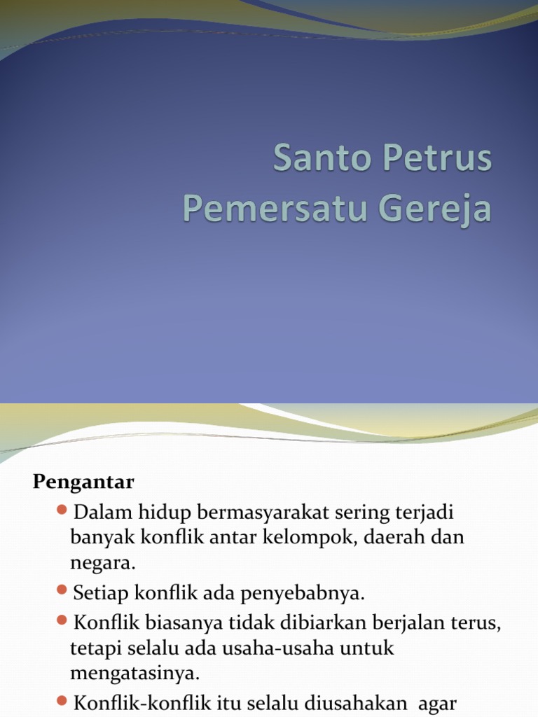 Santo Petrus Pemersatu Gereja | PDF