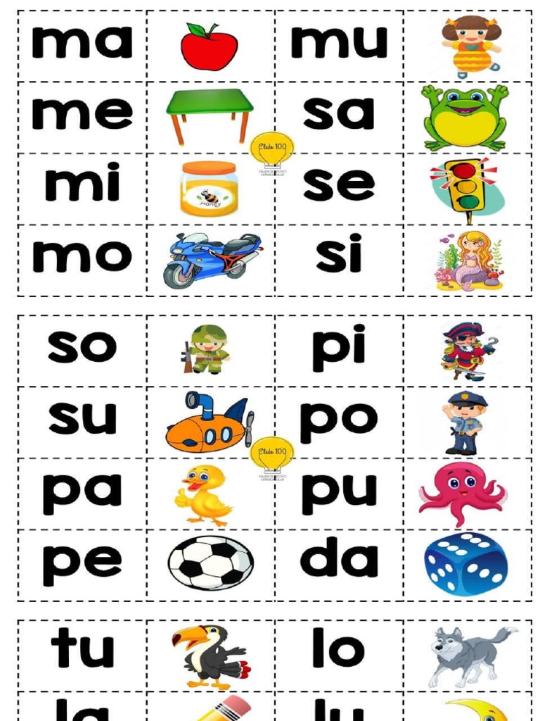 Memorama Silabas Pdf