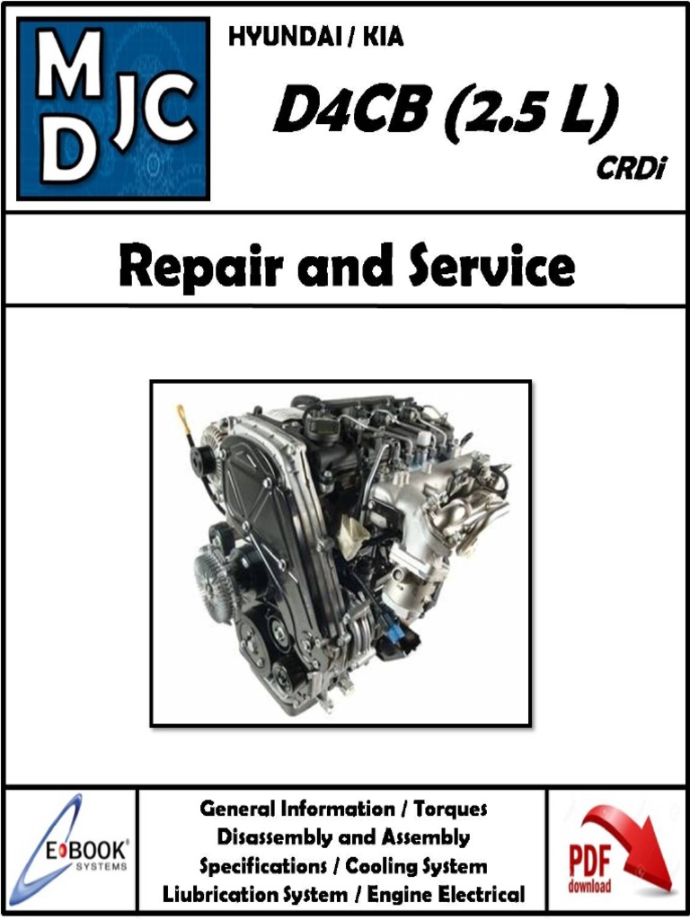 D4CB Engine Manual and Torque Specs | PDF