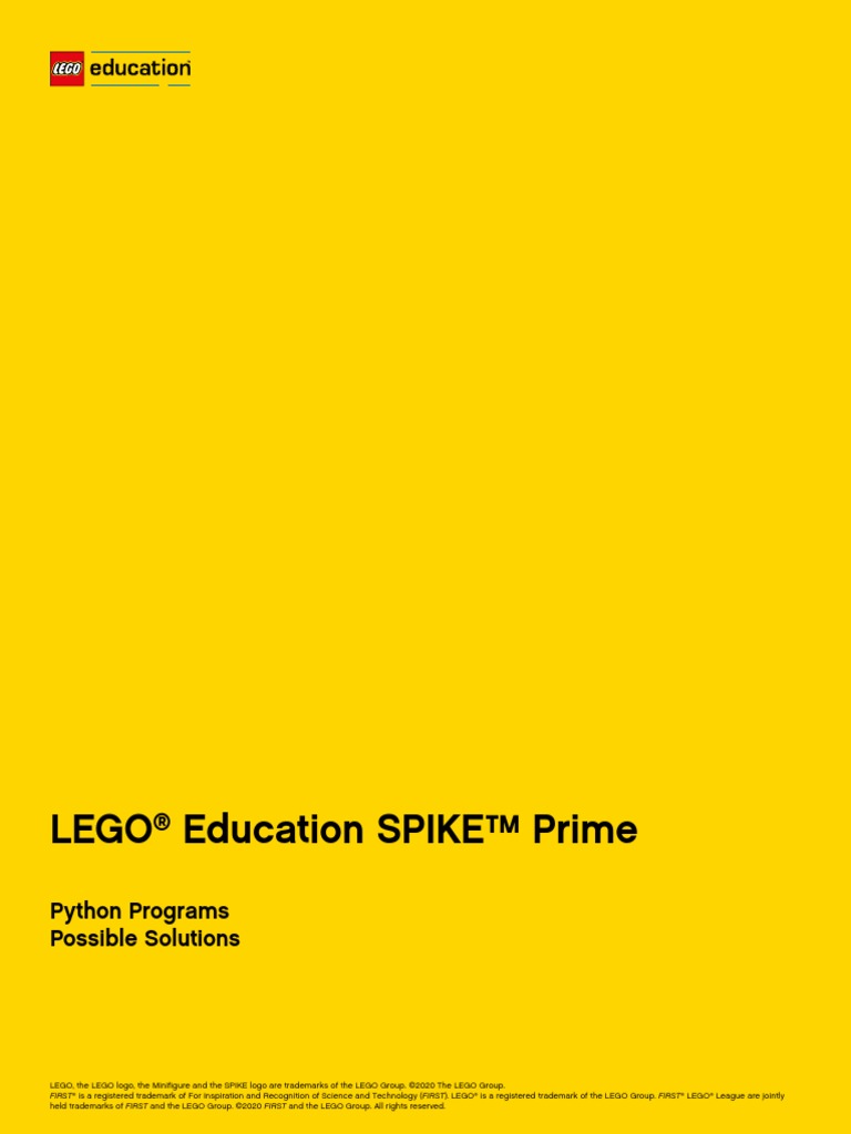 EN GB SPIKE Prime Python Programs | PDF | Lego | Plastic Toys