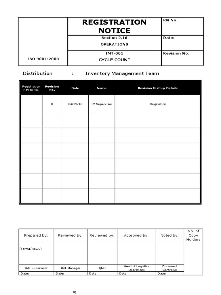 Cycle Counting Work Instruction | PDF | Inventory | Business