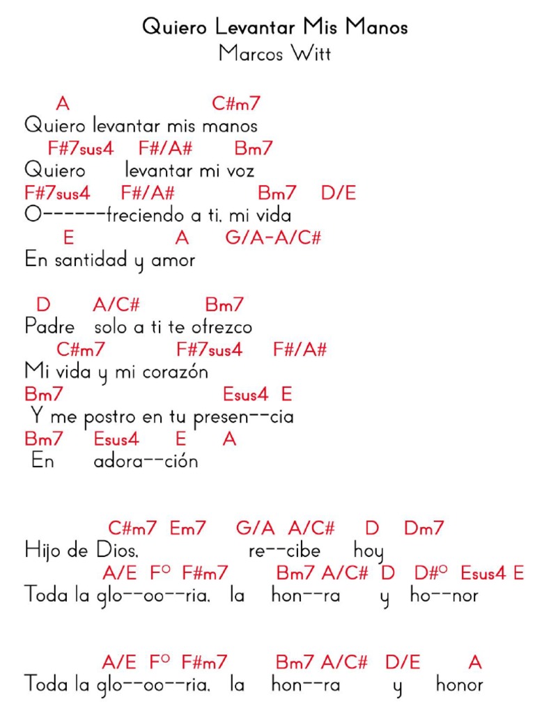 Quiero Levantar Mis Manos | PDF