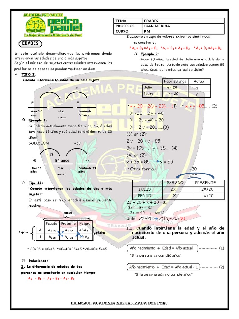 RM (Edades) Formato | PDF