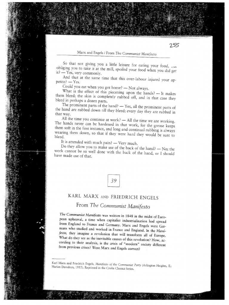 The Communist Manifesto - Marx and Engels Reading | PDF