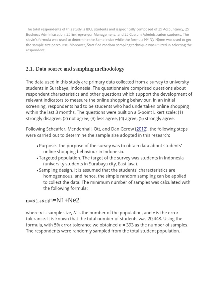2.1. Data Source and Sampling Methodology: N N1+Ne2 | PDF
