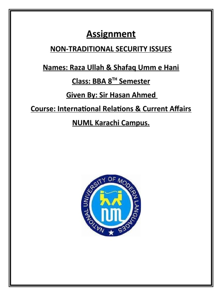 Non Traditional Security | PDF | Water Scarcity | Water