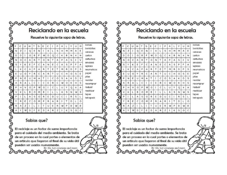 Sopa de Letras Tres Erres | PDF