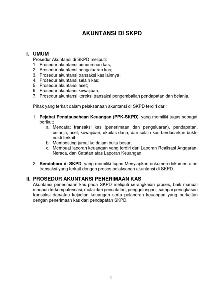 Akuntansi Di Skpd-Kas | PDF