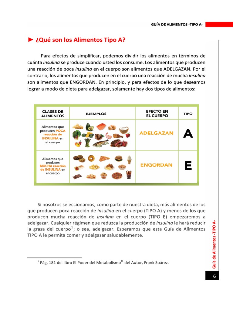 Alimentos Tipo A | PDF
