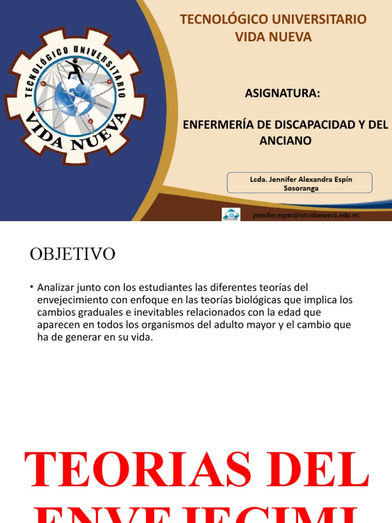 Teorias Del Envejecimiento | PDF | Envejecimiento | Vejez