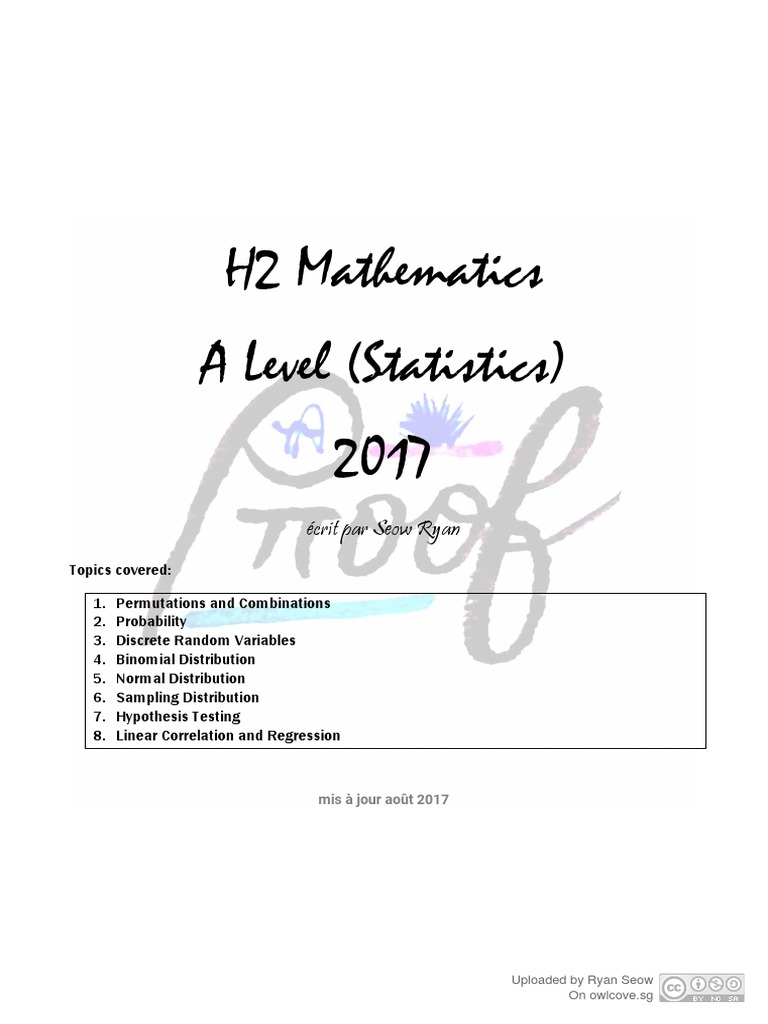 Stats Formulae | PDF | Variance | Statistical Hypothesis Testing
