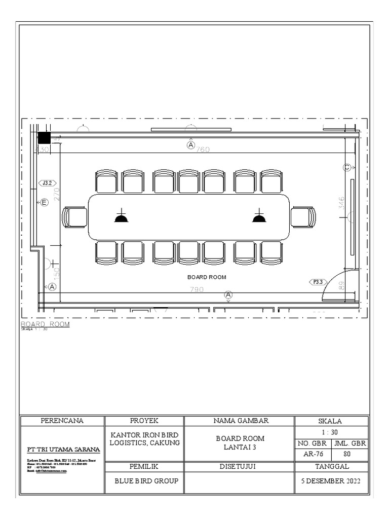 Perencana Proyek Nama Gambar Skala 1: 30 Kantor Iron Bird Logistics ...