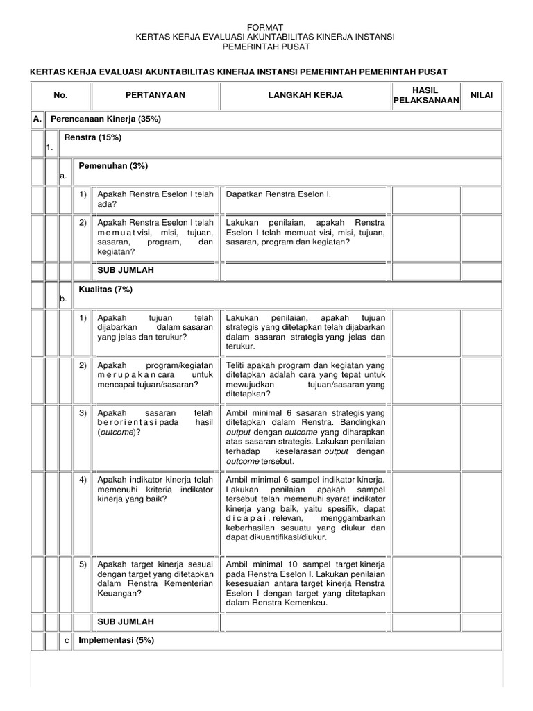 Langkah Kerja Evaluasi Sakip Pdf