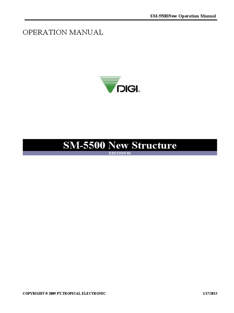 DIGI Sm5500 Instrukcja Obslugi | PDF