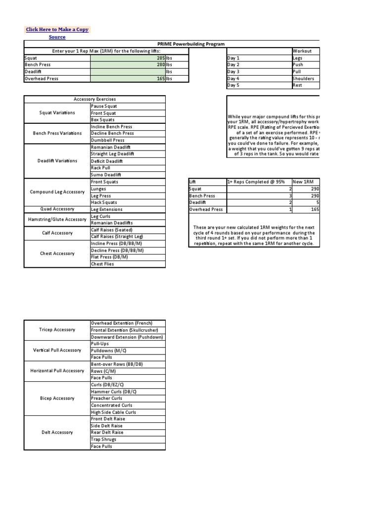 Powerbuilding for Strength Gains | PDF | Strength Training | Weight ...