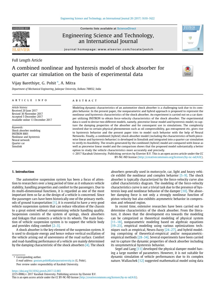 Shock Absorber | PDF | Hysteresis | Artificial Neural Network