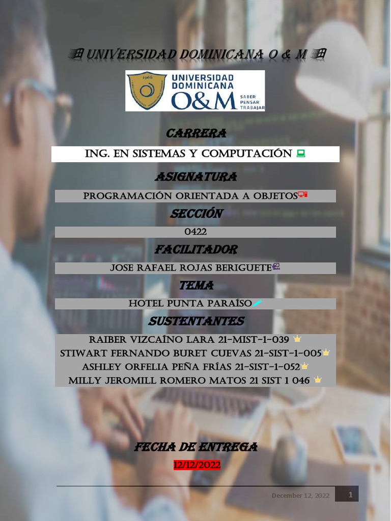 Examen Final POO | PDF | Java (lenguaje de programación) | Software