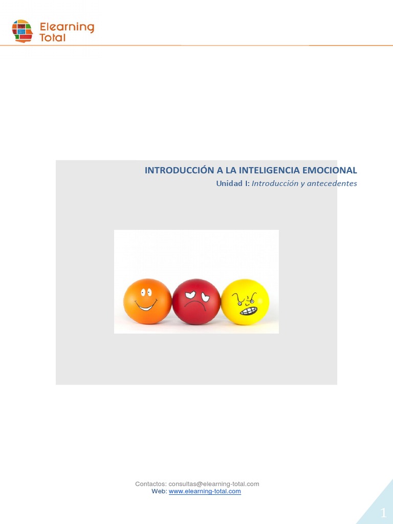 Unidad 1 Introduccion A La Educación Emocional Pdf Inteligencia