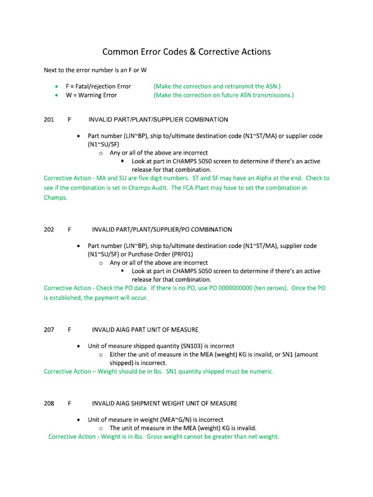 FCA Chrysler ASN Commun Errors | PDF