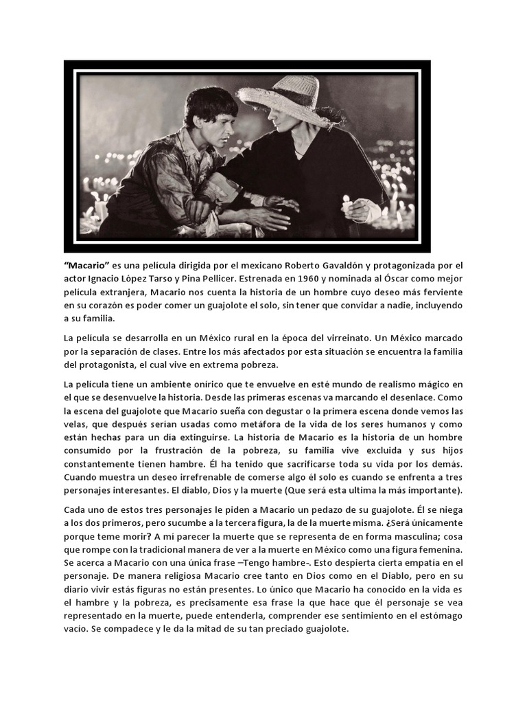 Análisis de Macario | PDF