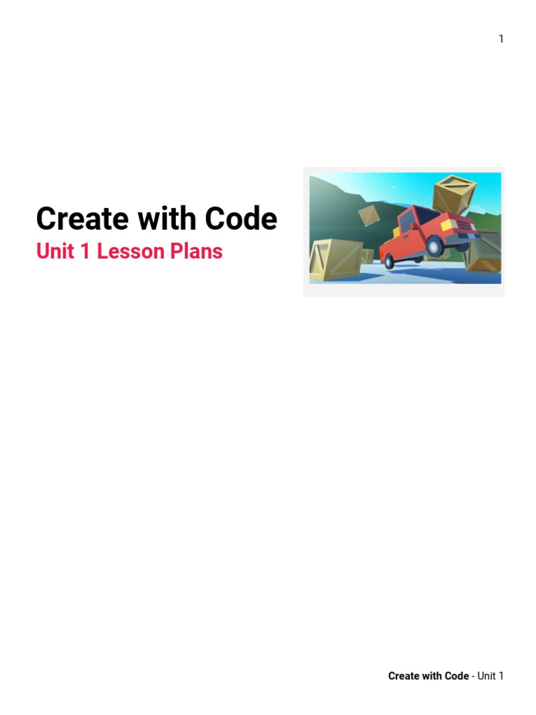 Getting Started with 3D Game Development in Unity - Lesson 1 Plan | PDF ...