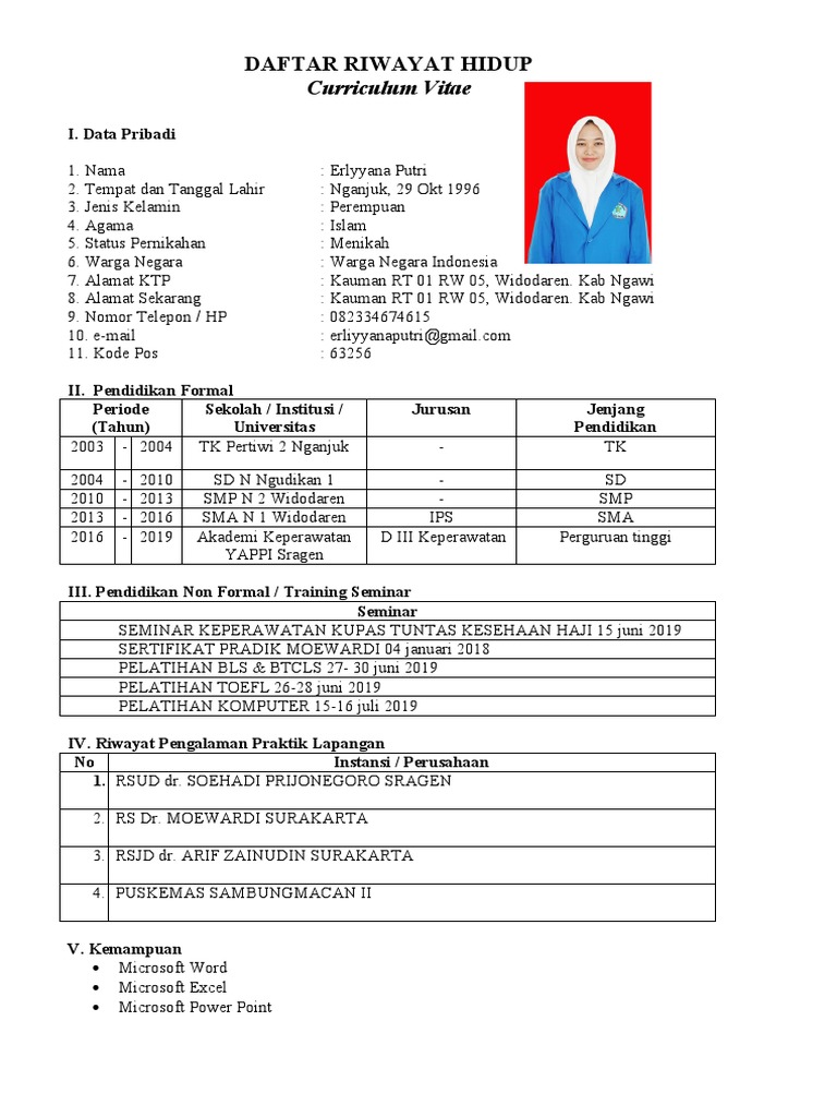 Cara Membuat CV Word | PDF