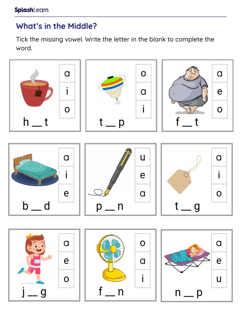 Find The Missing Vowel | PDF