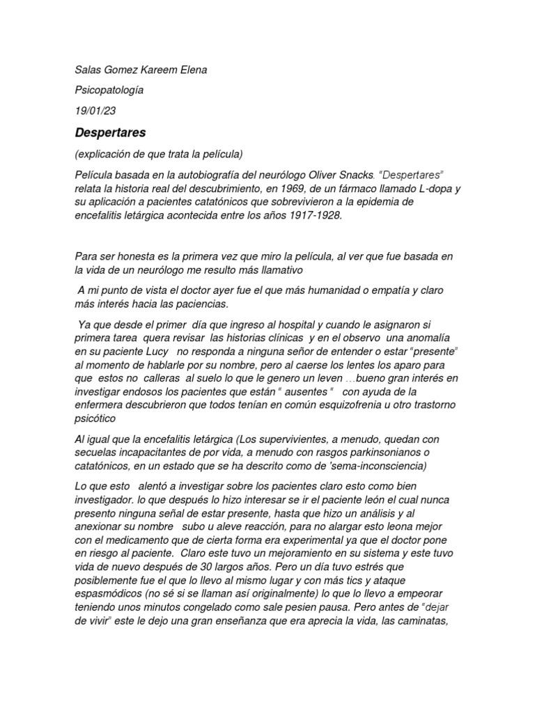 Despert Are S | PDF | Medicina CLINICA | Ciencias de la Salud