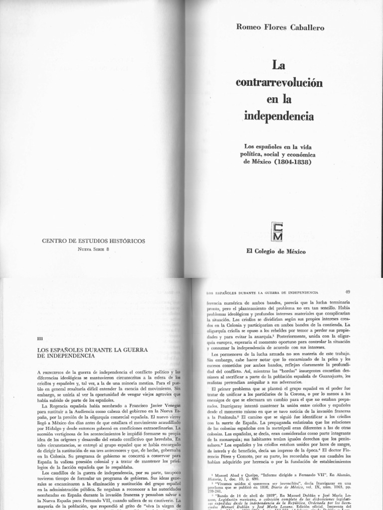 Sesión 9. La Contrarrevolución en La Independencia (Cap. 3 y 4) | PDF Sesión 9. La Contrarrevolución en La Independencia (Cap. 3 y 4) | PDF