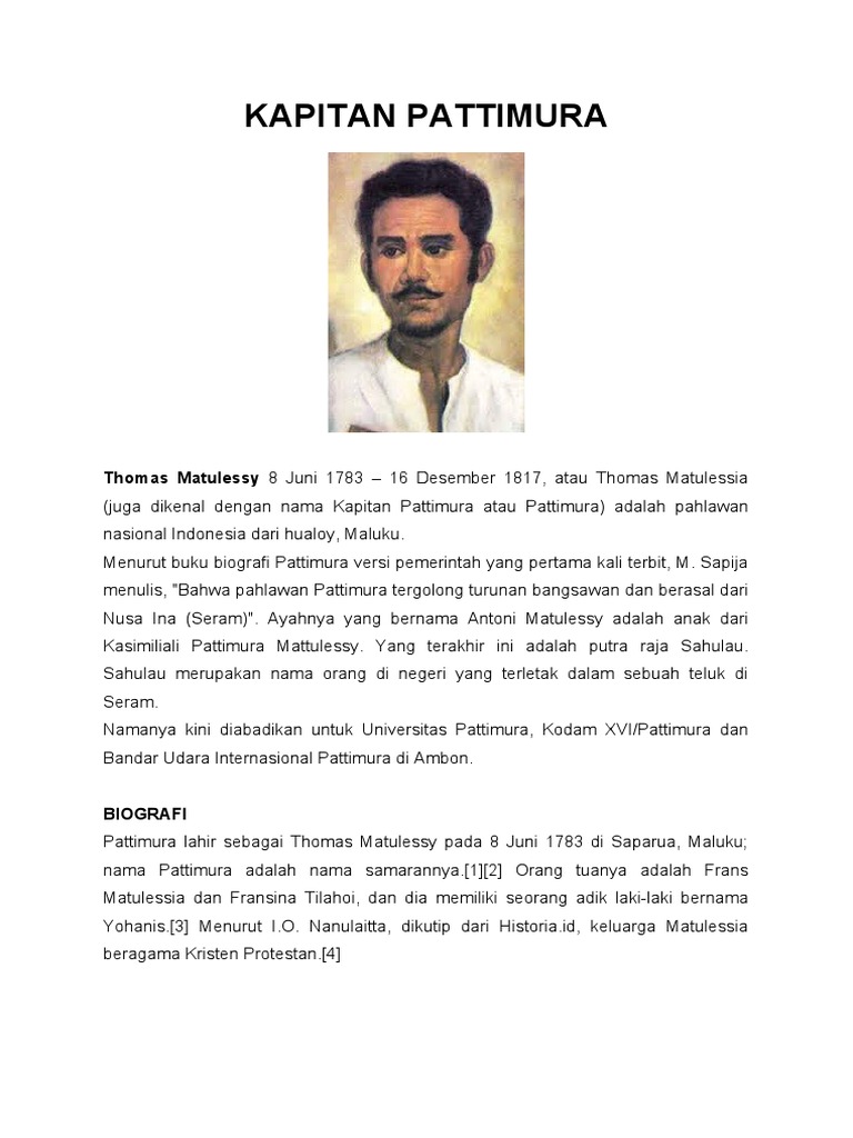 Kapitan Pattimura | PDF