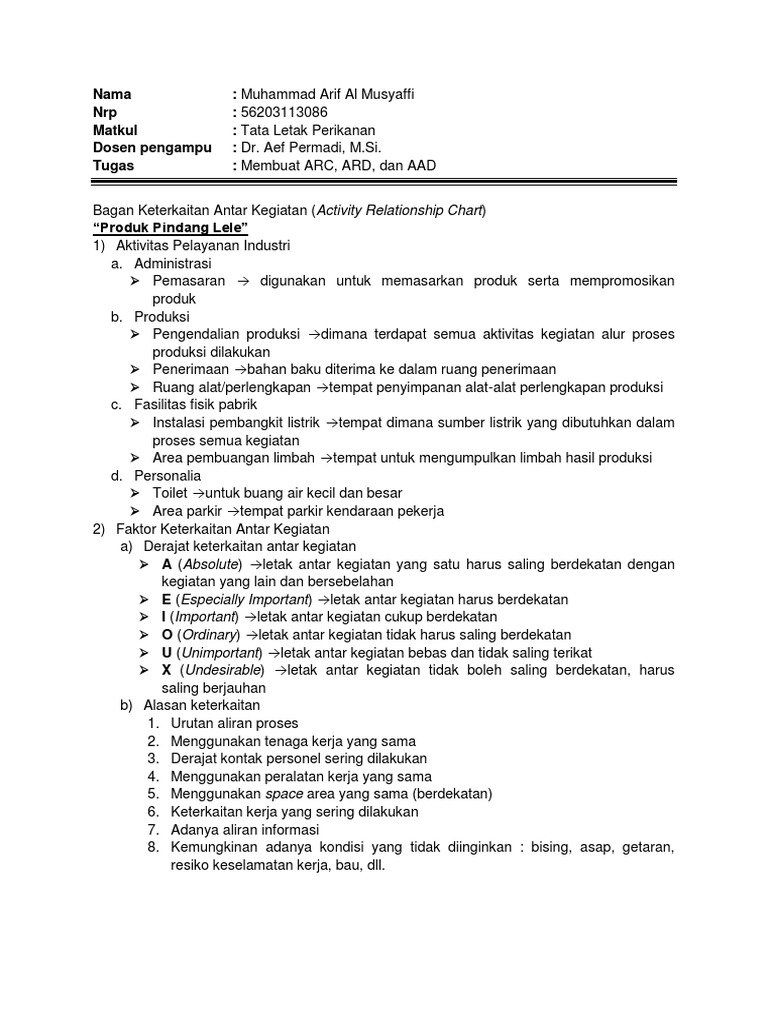 Rancangan ARC, ARD, Dan AAD - Arif | PDF