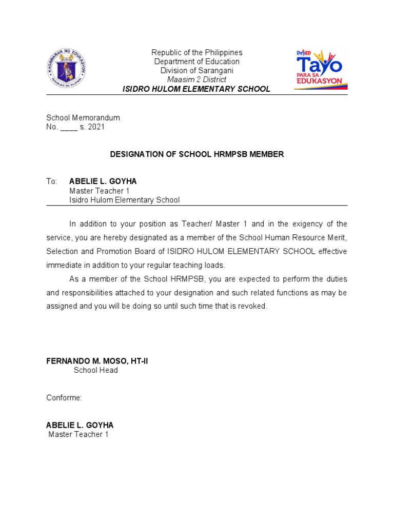 Designation Letter | PDF