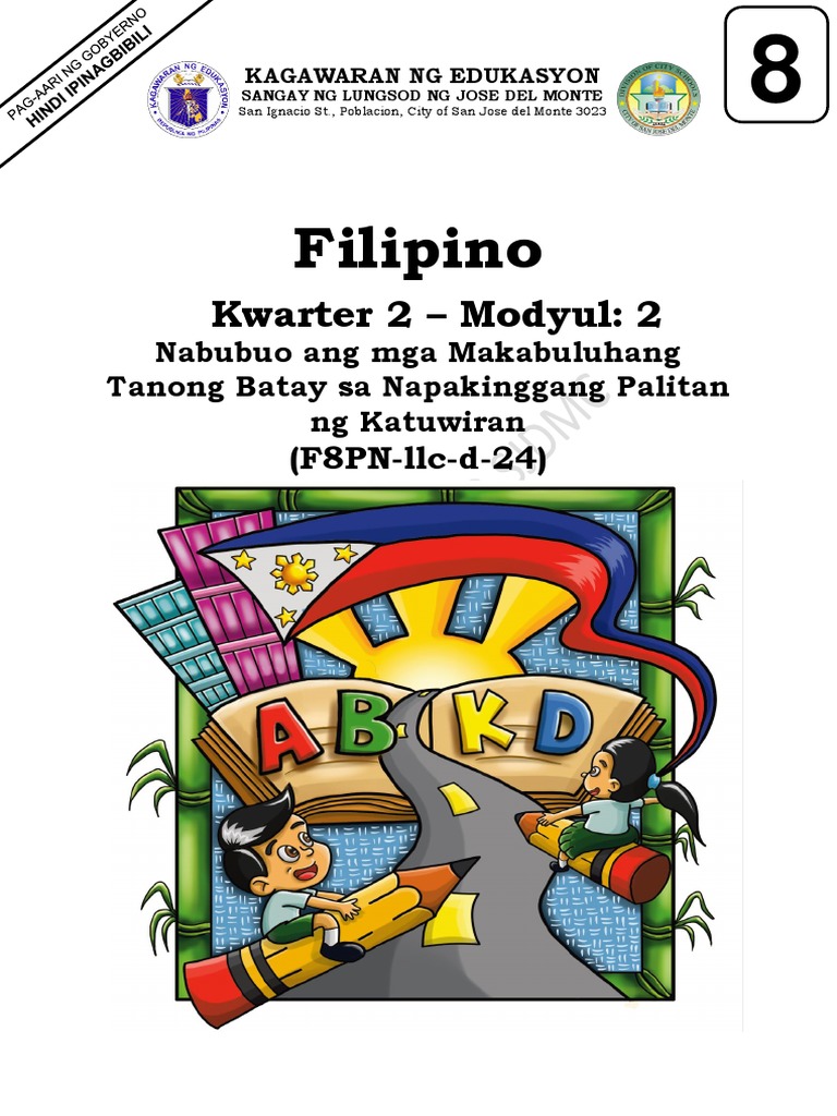 Filipino 8 Q2-M2 (Pagbuo NG Makabuluhang Tanong) | PDF