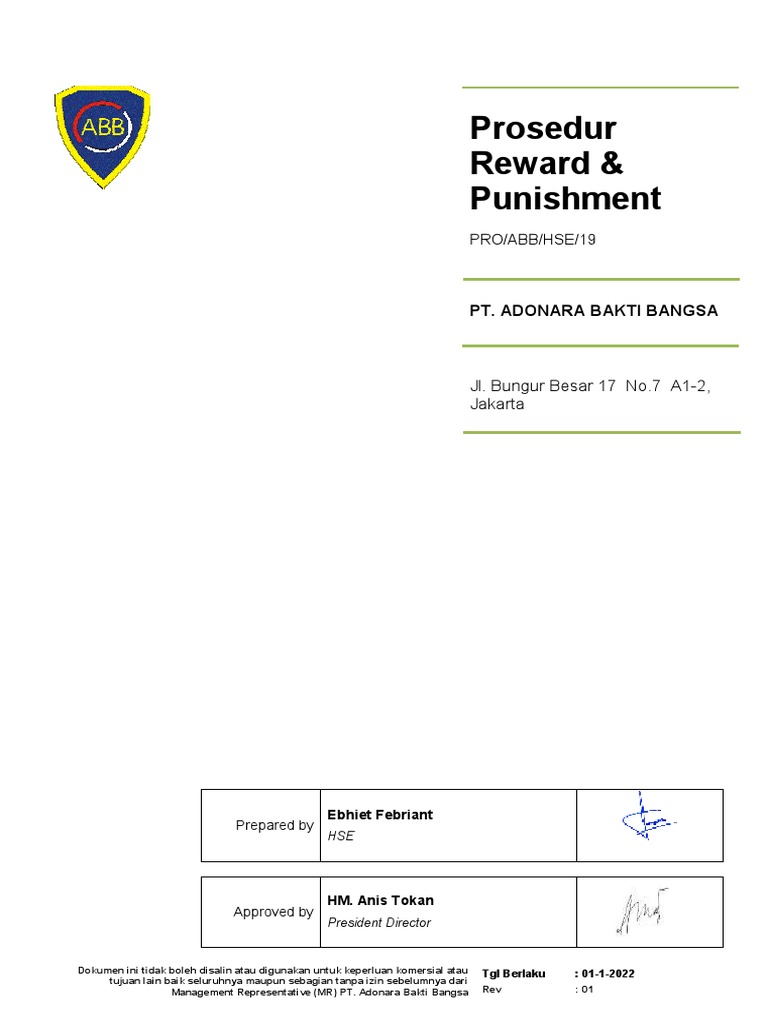 6.1.e Pro Reward Dan Punishment | PDF