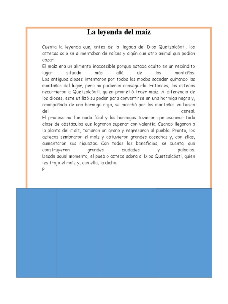 La Leyenda Del Maíz | PDF