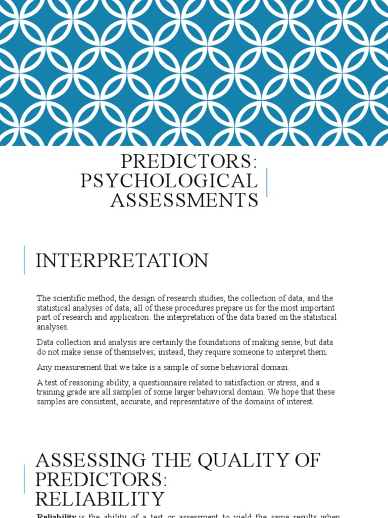 Interpreting Psychological Assessments | PDF | Validity (Statistics ...