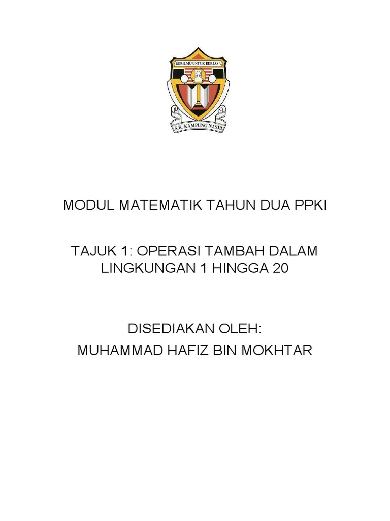 Modul Matematik Tahun Dua Ppki | PDF