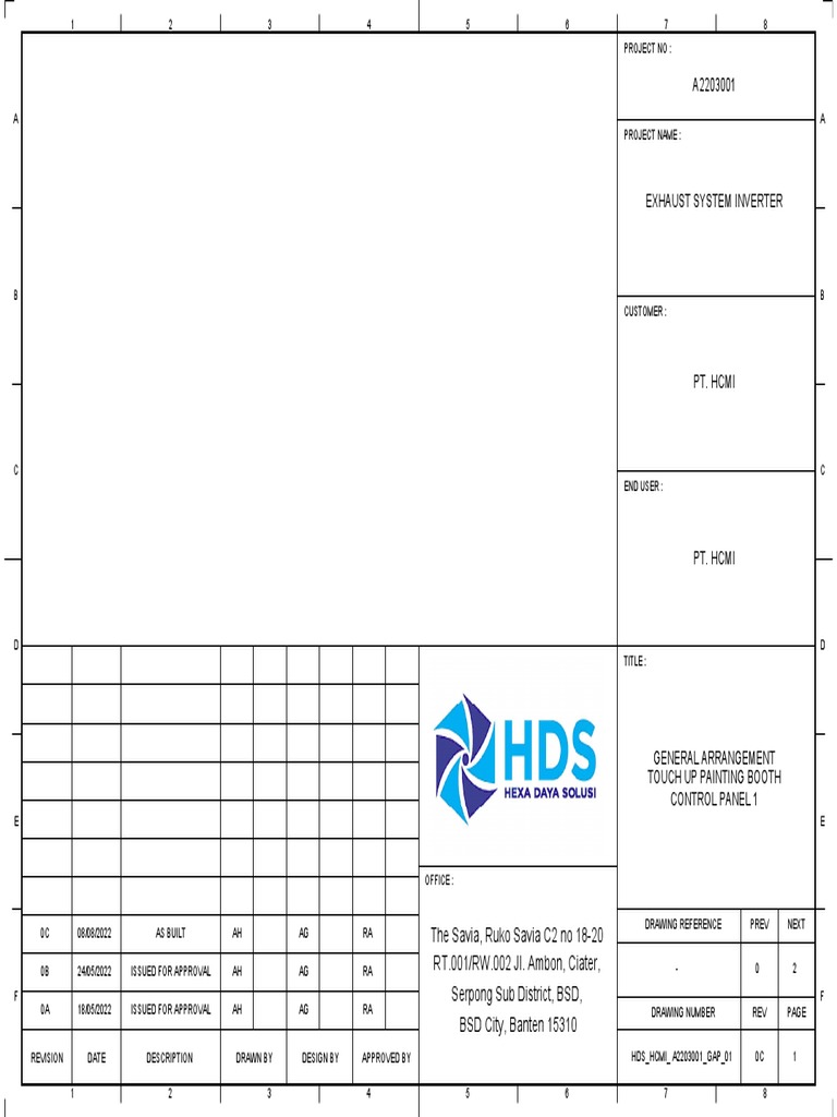 General Arrangement Panel Painting Booth Control Panel 1 | PDF ...