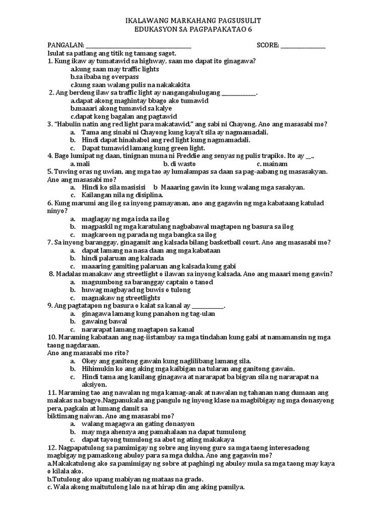PT - Esp 6 - Q2 | PDF