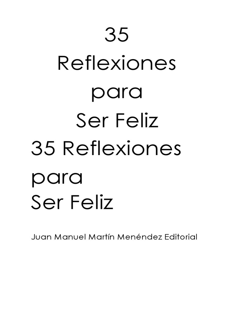35 Reflexiones para Ser Feliz | PDF | Felicidad | Pensamiento
